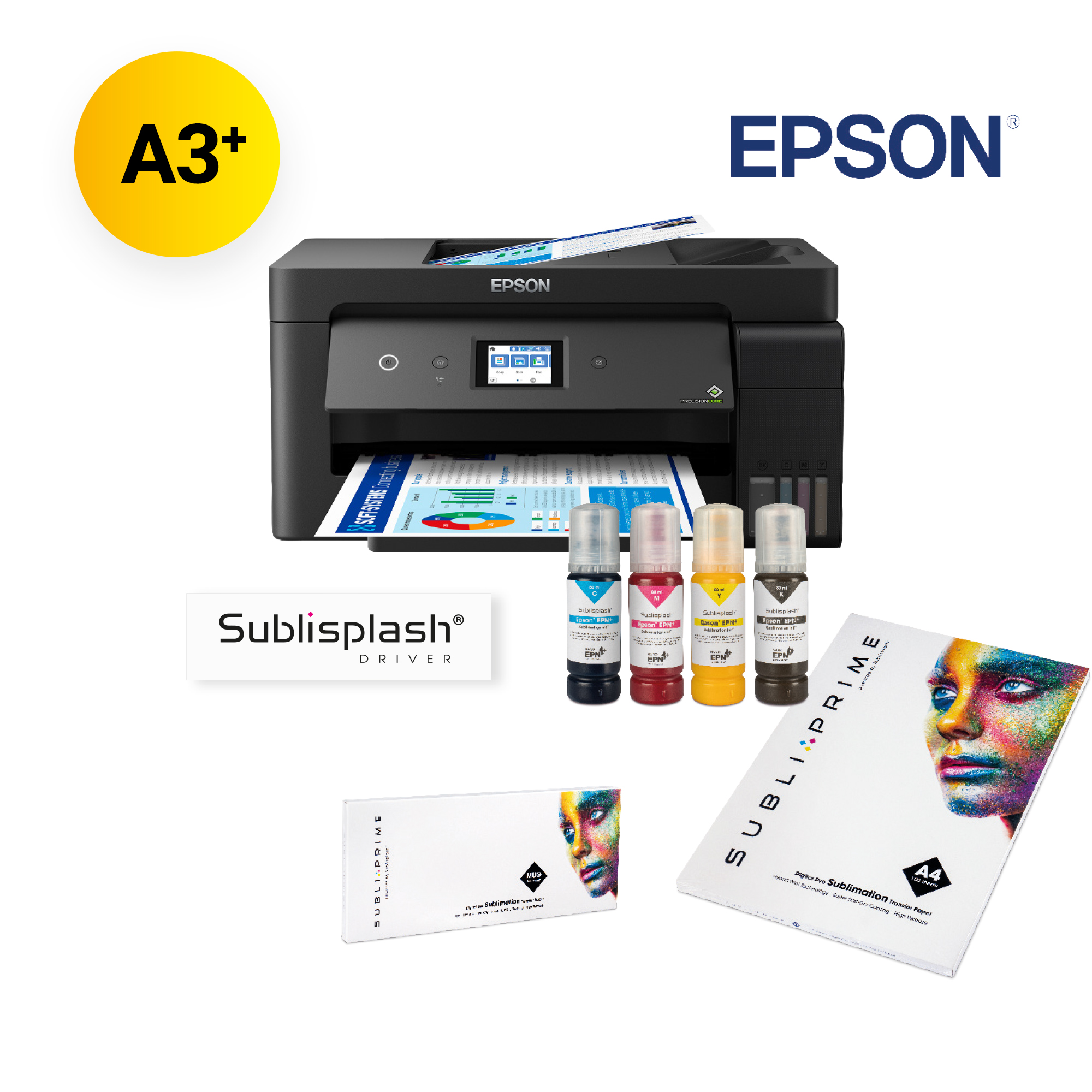 Sublisplash Startset Epson A3 Eco Tank - standaard + software ...